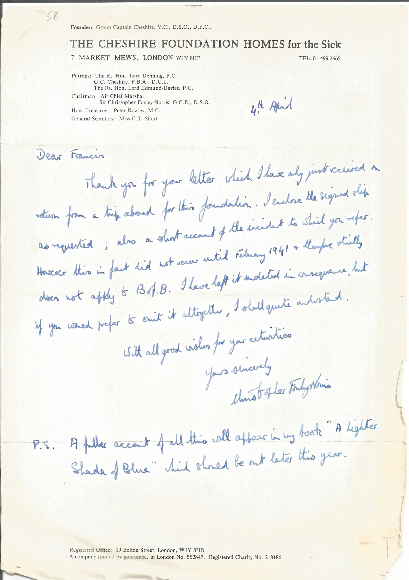 WW2 Christopher Foxley Norris Battle of Britain Pilot (#0143) on Feb 23 ...