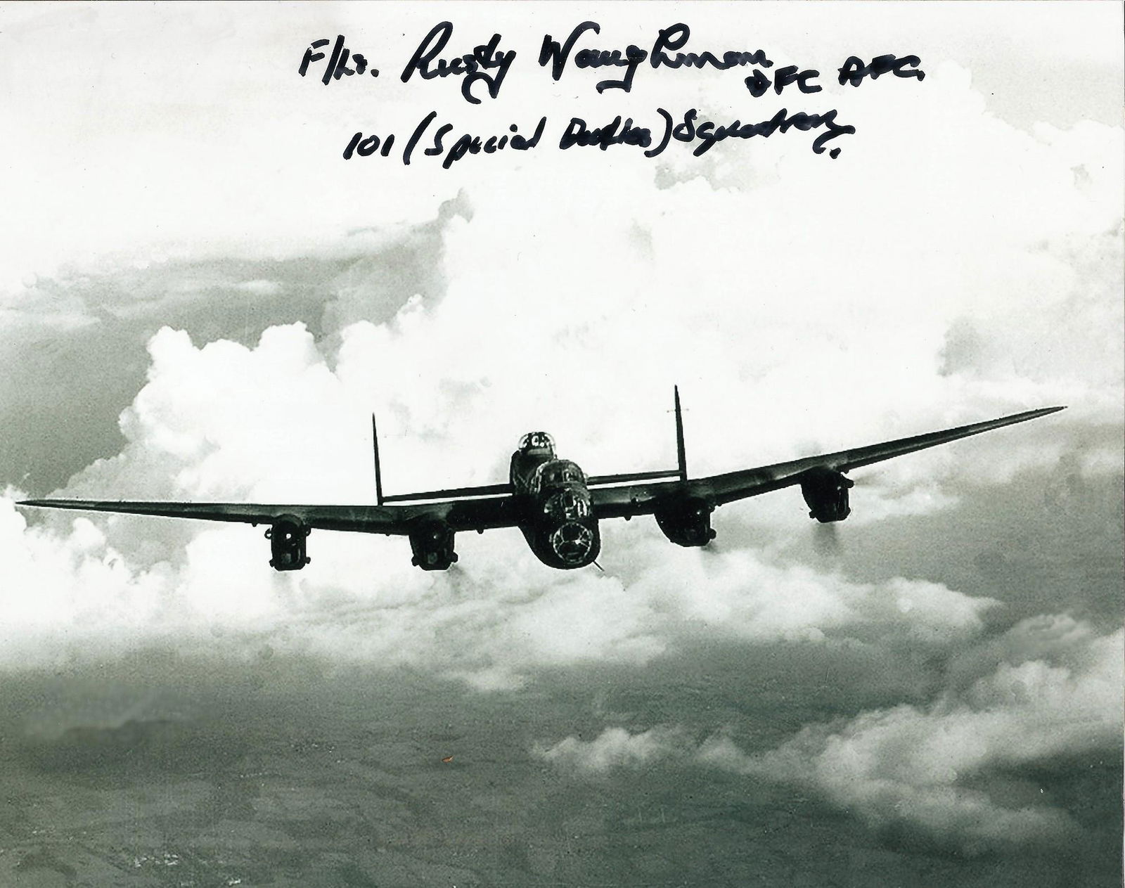 WW2 Flt Lt Rusty Waughman DFC AFC of 101 Squadron (#0245) on Feb 23 ...