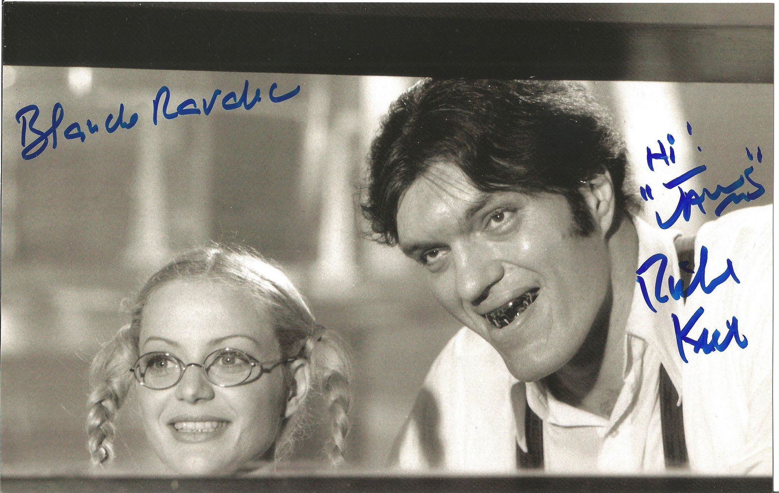 Richard Keil Jaws And Blanche Ravalec Dolly Hand Signed
