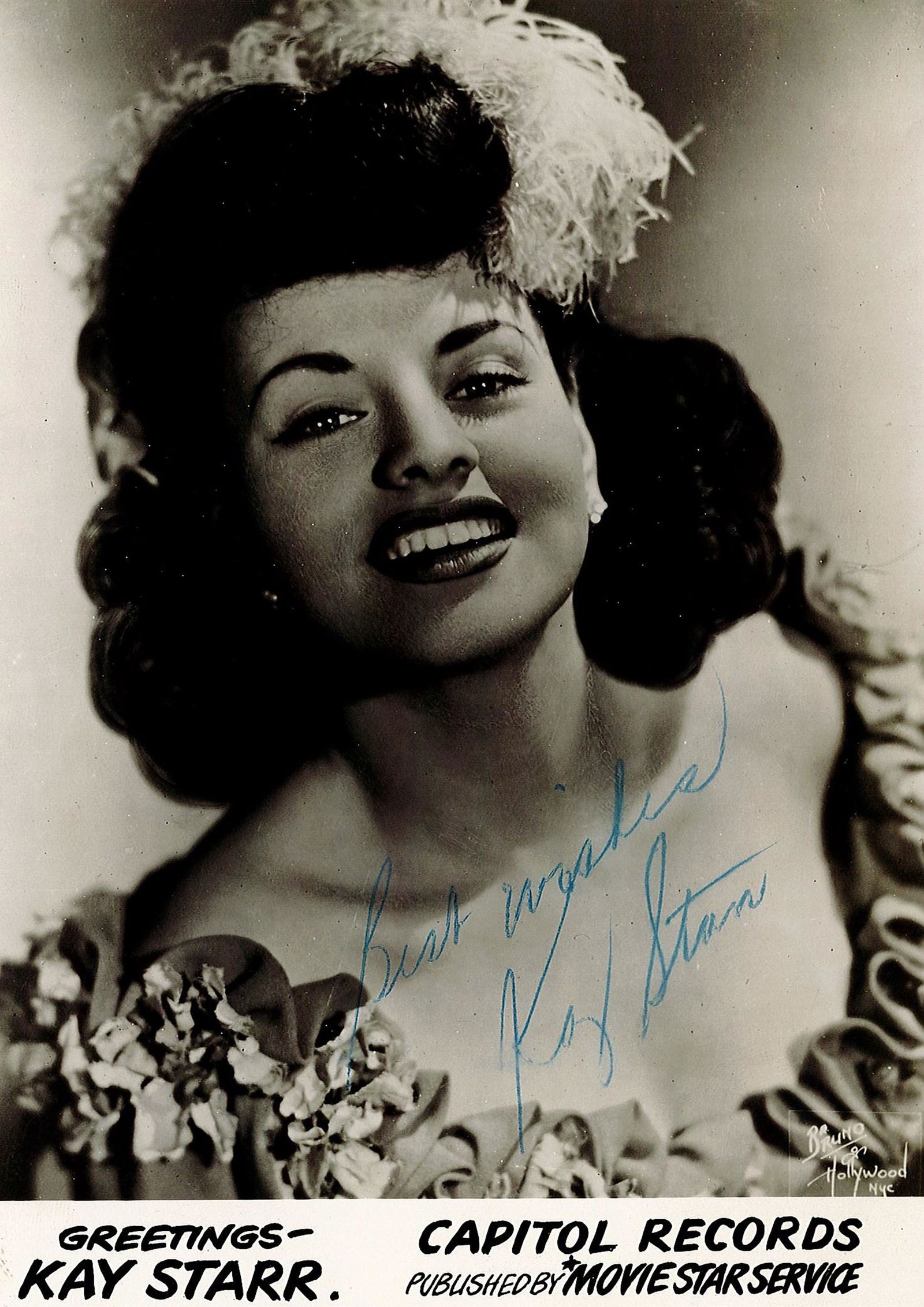 American Jazz Singer Kay Starr Personally Signed (#0420) on Feb 25 ...