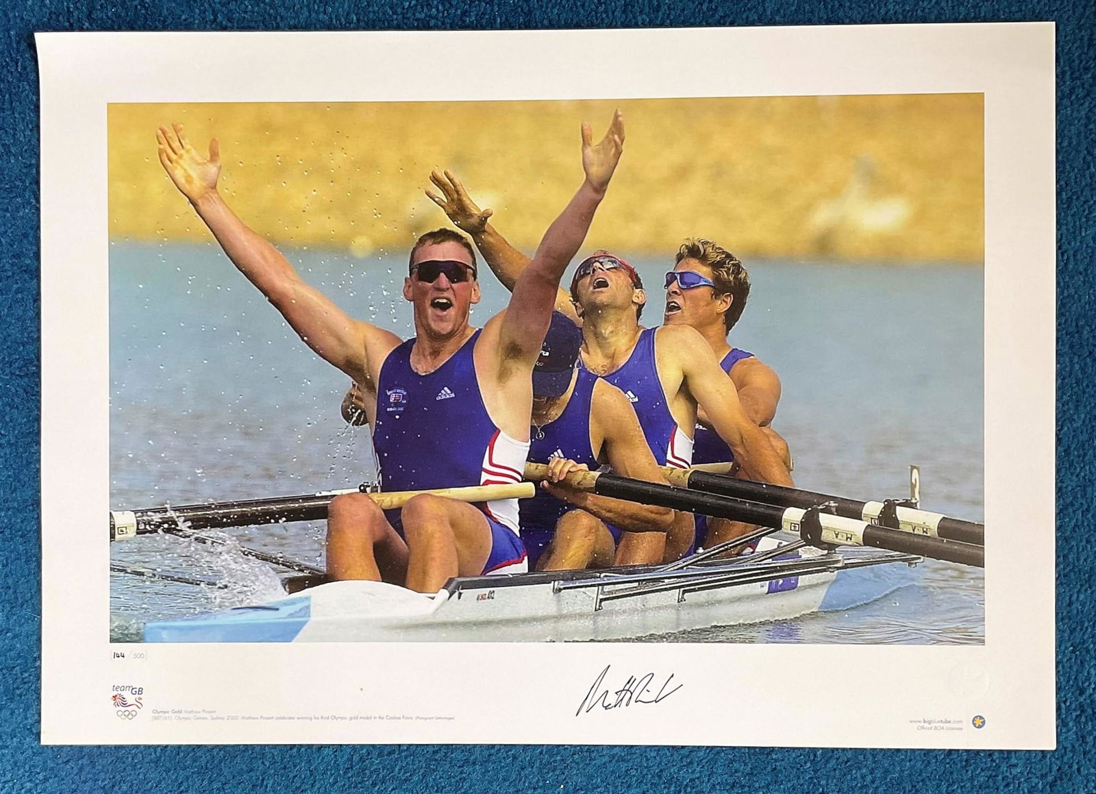 Mathew Pinsent signed 22x16 Team GB Olympic Gold Big (#0138) on Mar 16 ...