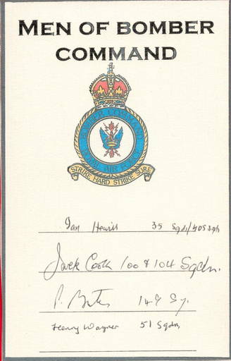 RAF Bomber Command Signed Bookplate, Signatures include (#0638) on Mar ...