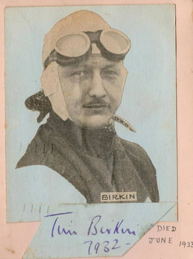 Sir Tim Birkin 6x4 signature piece includes album page (#0170) on Mar ...