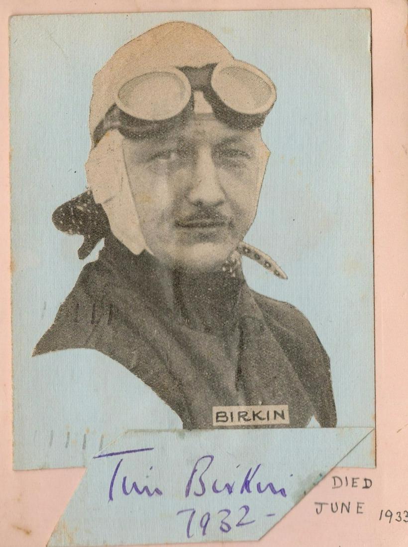 Sir Tim Birkin 6x4 signature piece includes album page (#0170) on Mar ...