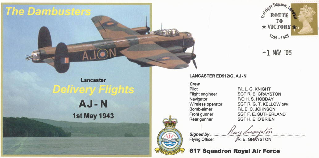 Dambuster World War II Ray Grayston signed The Dambusters Lancaster ...
