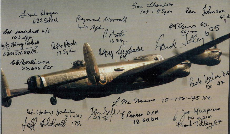 World War Ii Lancaster Multi Signed 10x8 Colour Photo Includes 20 ...