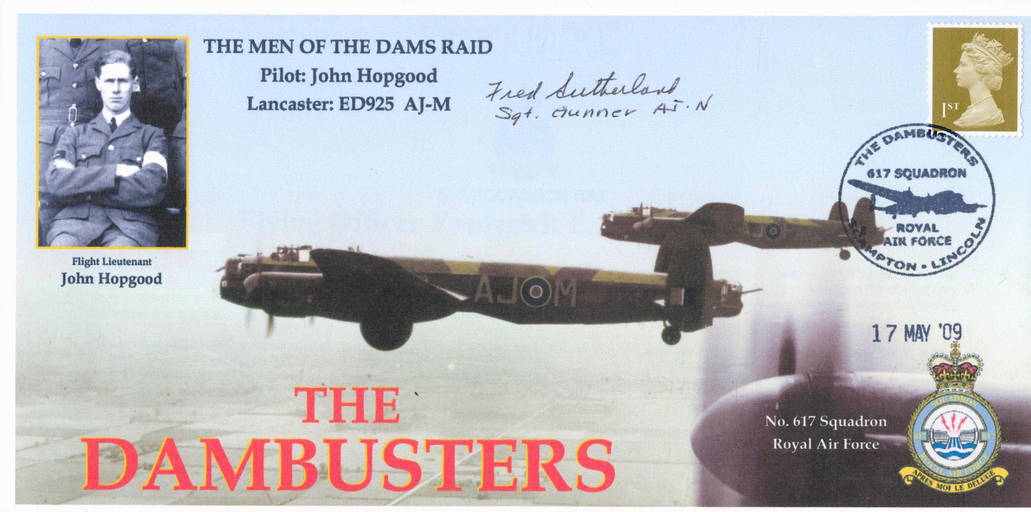 Dambuster World War II Sgt Fred Sutherland signed John Hopgood Men of ...