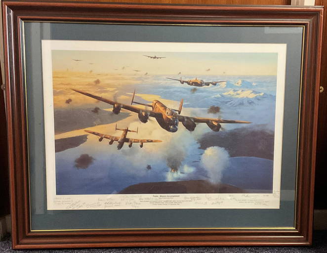 WW2 Print Framed 25 x 33 Tirpitz a Mission Accomplished by Mark ...
