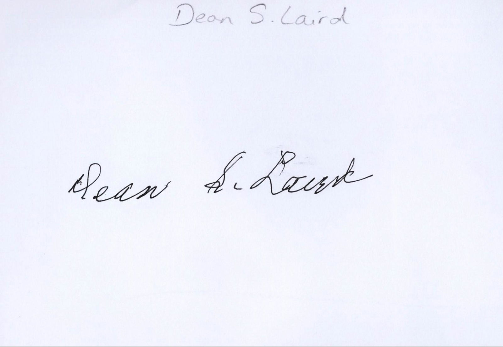 Dean S. Laird U. S Navy Ace Signed 6 x 4 White Card. Also known as Diz ...