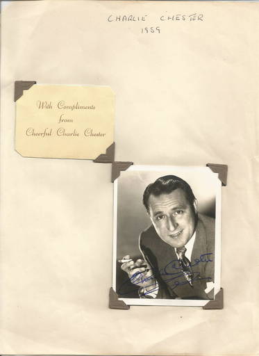 Comedian Charlie Chester signed 3x2 vintage black and white photo ...