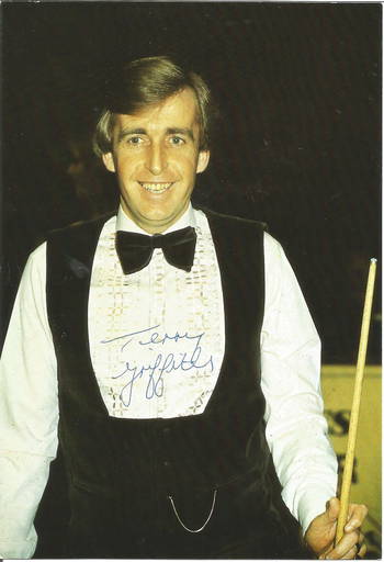 Snooker Terry Griffiths Hand signed 8x5 Colour Photo showing Griffiths ...