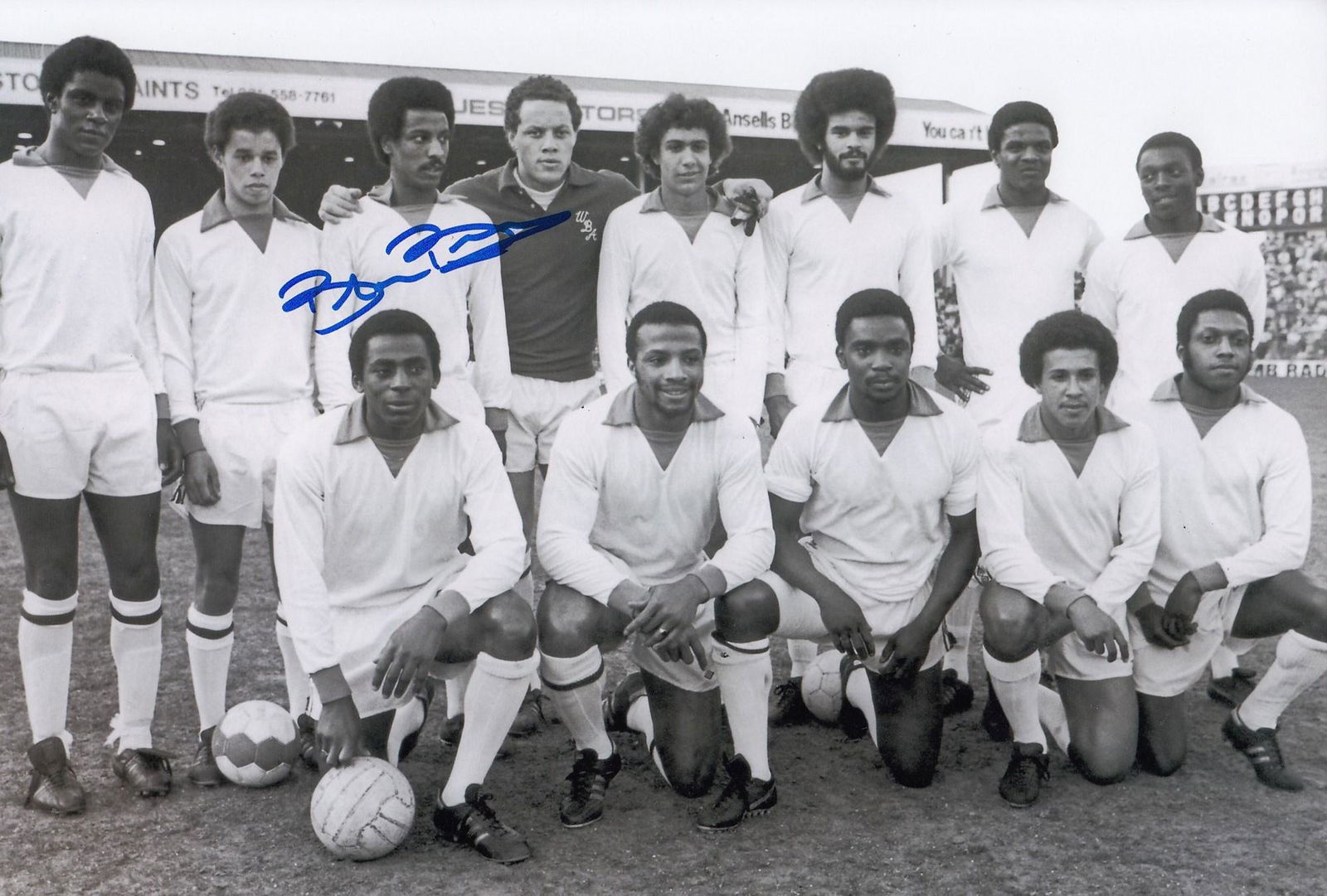 Autographed Brendon Batson 12 X 8 Photo black and white, Depicting An ...