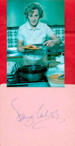 Fanny Craddock signed 5x4 album page and unsigned colour photo. Phyllis ...
