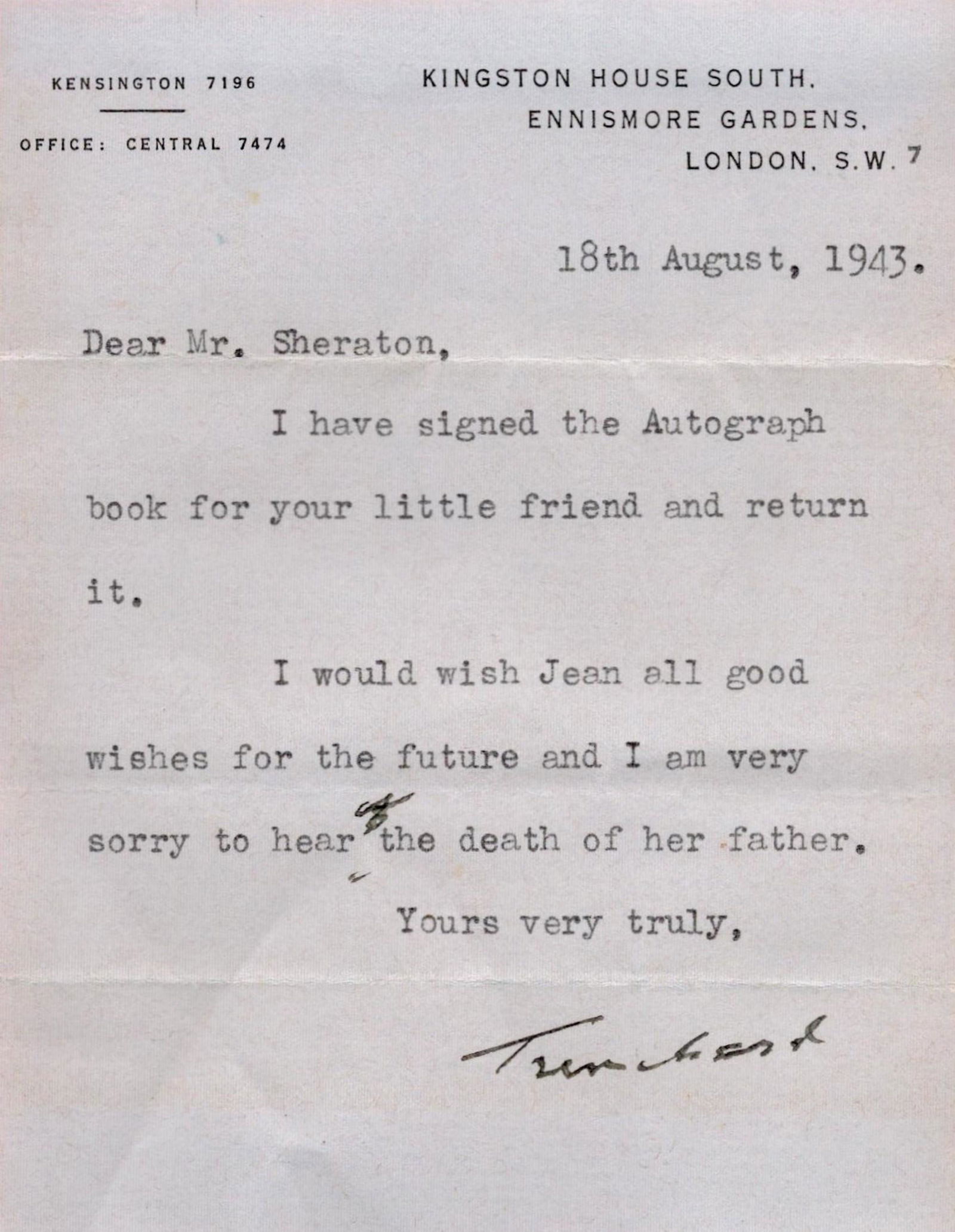 Marshal of the Royal Air Force Hugh Montague Trenchard, 1st Viscount ...