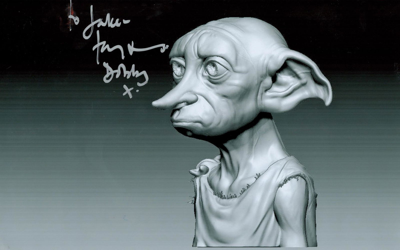 Toby Jones signed Dobby 12x8 colour photo dedicated. Tobias Edward ...