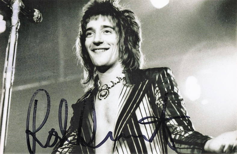 Rod Stewart Signed 6x4 Black And White Vintage Photo. Sir Roderick ...