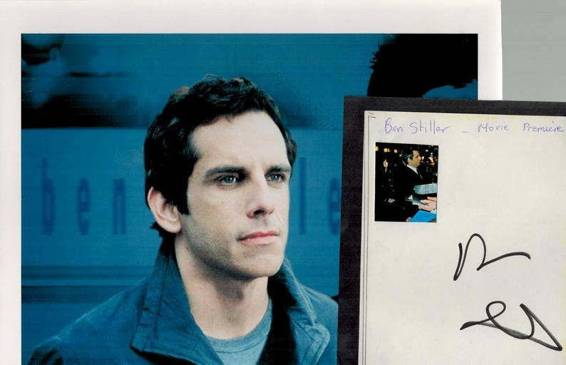 American Actor Ben Stiller Signed 5x4 white signature card with mini ...