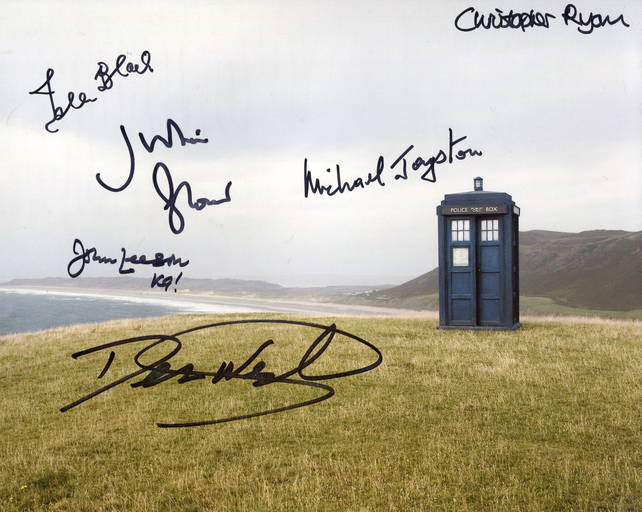 Doctor Who 8x10 Photo Signed By Six Actors Who Starred In The Series ...