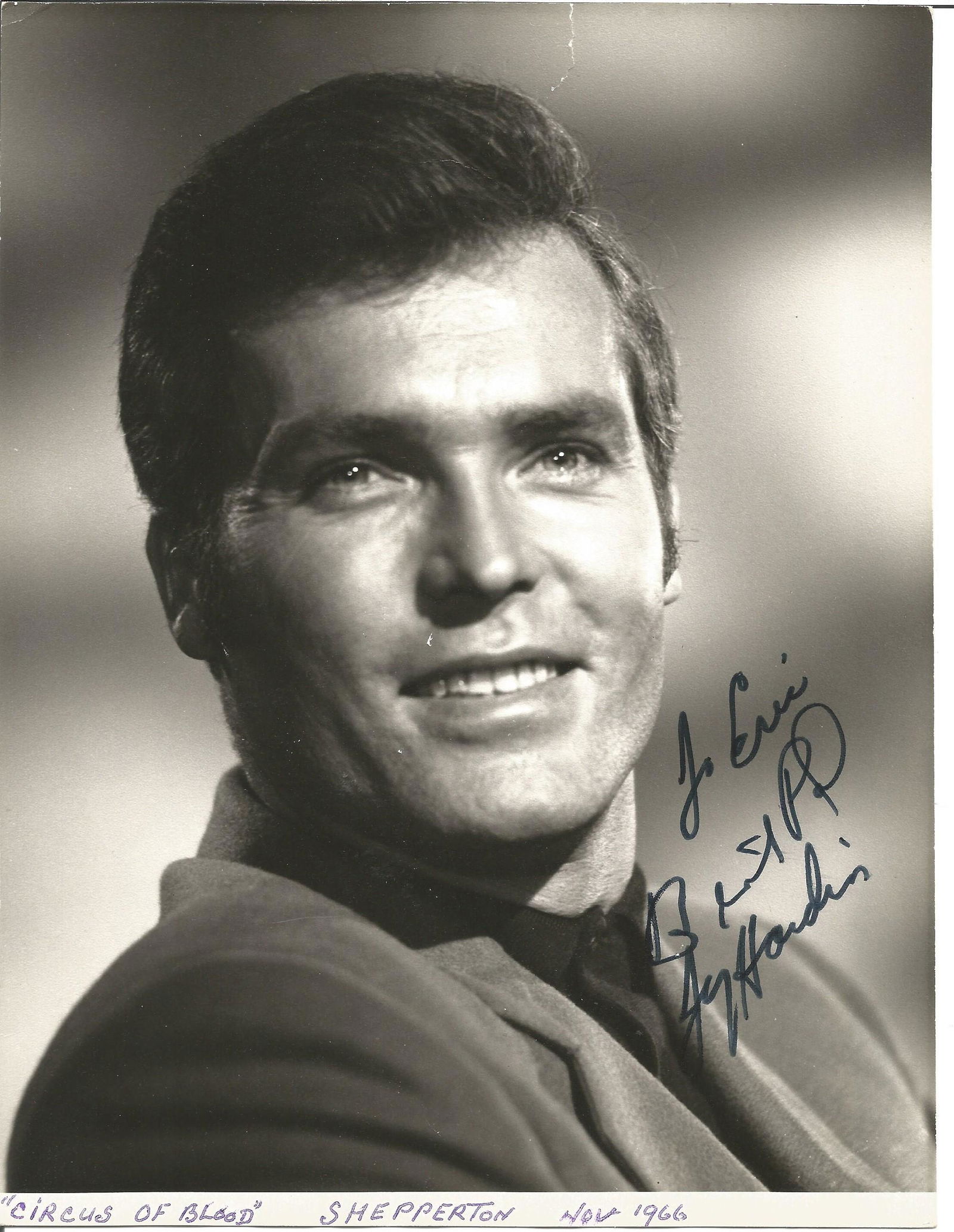 Ty Hardin signed 10x8 black and white photo dedicated. Ty Hardin (born ...