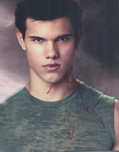 Twilight Actor, Taylor Lautner Signed 10x8 Colour Photograph Pictured ...
