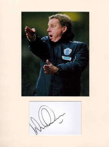 Football Harry Redknapp 16x12 overall QPR mounted signature piece ...