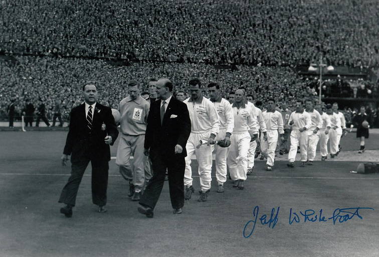 Autographed Jeff Whitefoot 12 X 8 Photo B/W, Depicting Whitefoot And ...
