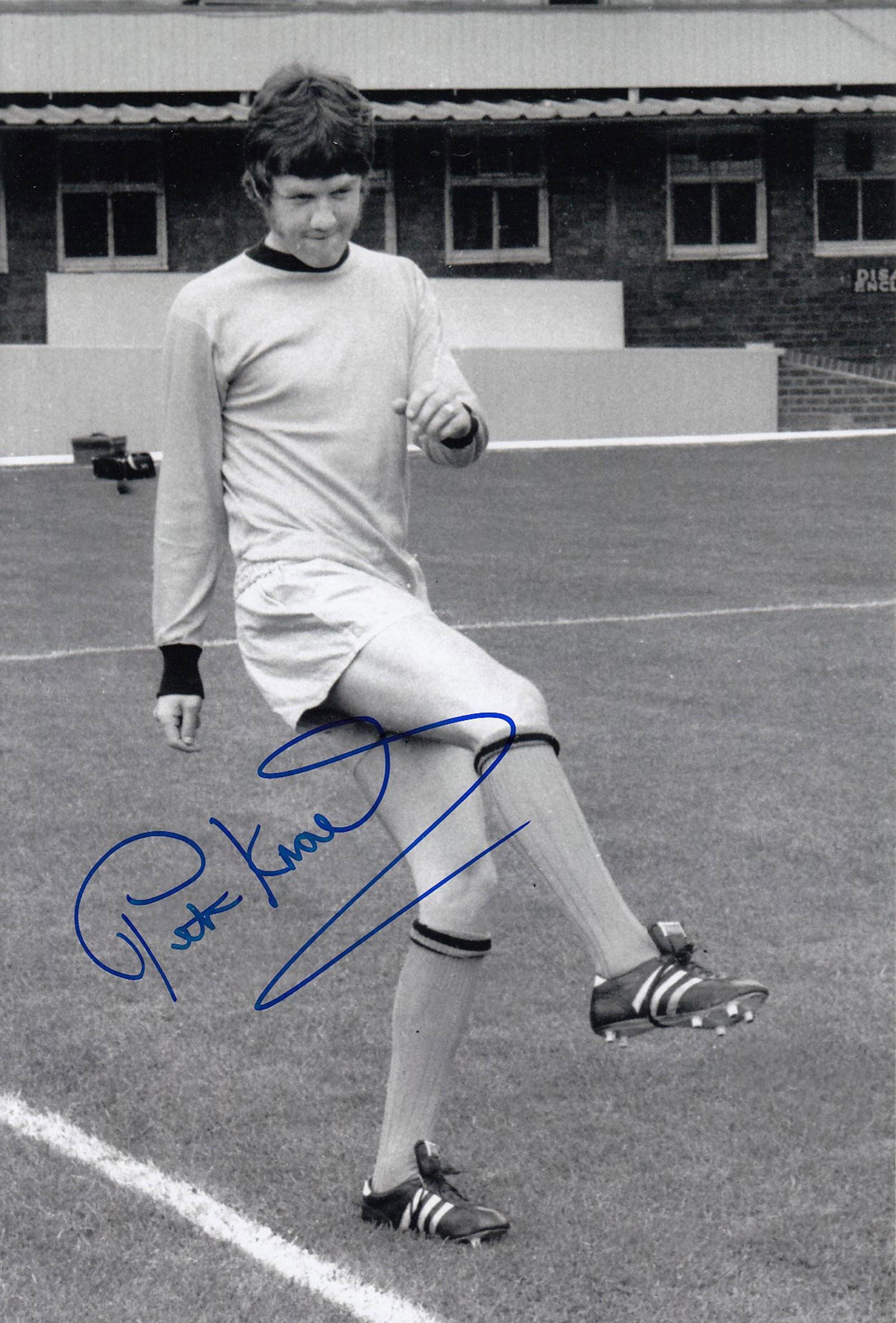 Autographed Peter Knowles 12 X 8 Photo B/W, Depicting The Wolves Centre ...