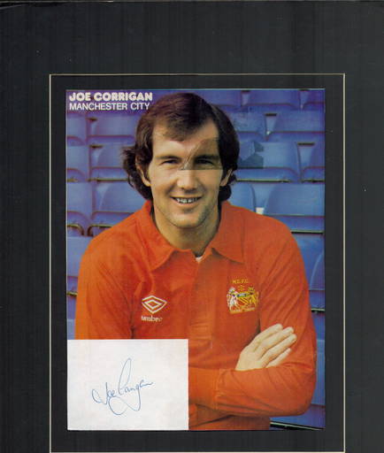 Joe Corrigan Manchester City Signed 16 X 12 Mount. Includes Photo And ...