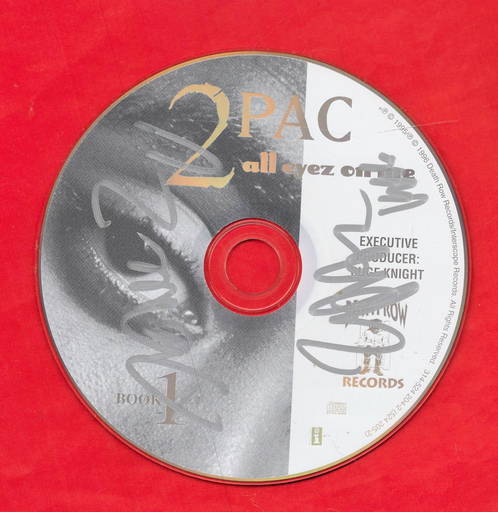 Rapper, Tupac Shakur Signed Cd Collection For His Album All Eyes On Me ...