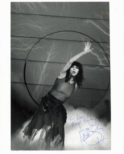Singer, Kate Bush signed 10x8 inch black and white photograph signed in ...