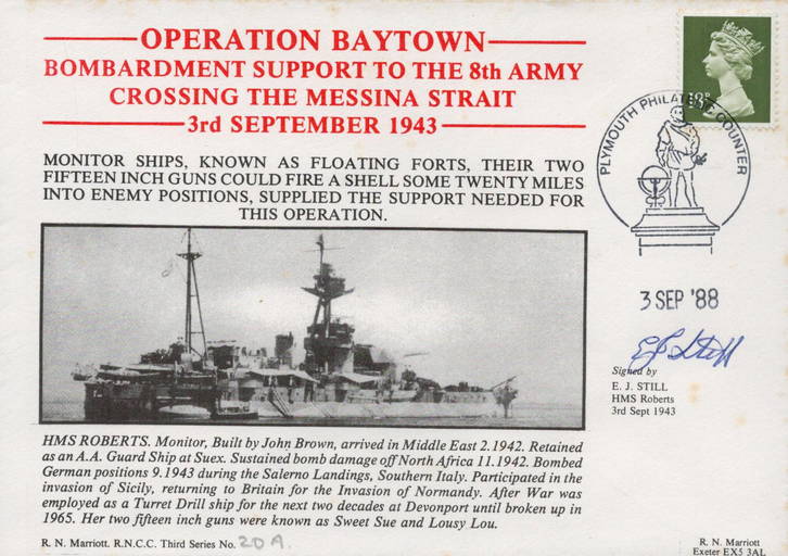 Operation Baytown The Bombardment Support To The 8th Army Crossing The ...