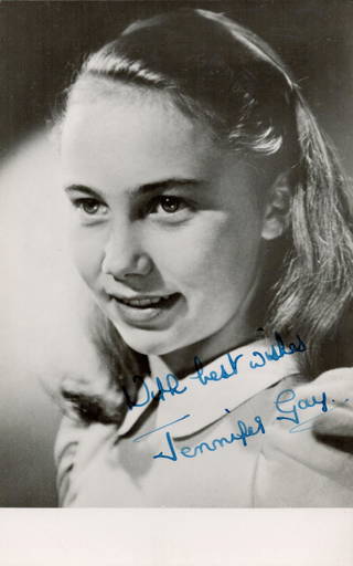 Actress Jennifer Gay Signed 5. 5x3. 5 Black and White Photo. Signed in ...