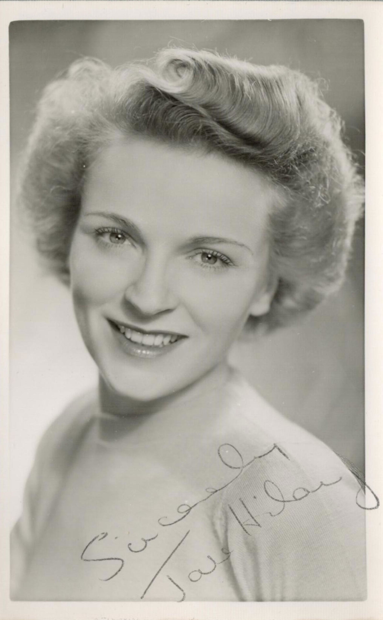 Jane Hilary signed 6x4 black and white photo. Hilary was born on May 1 ...
