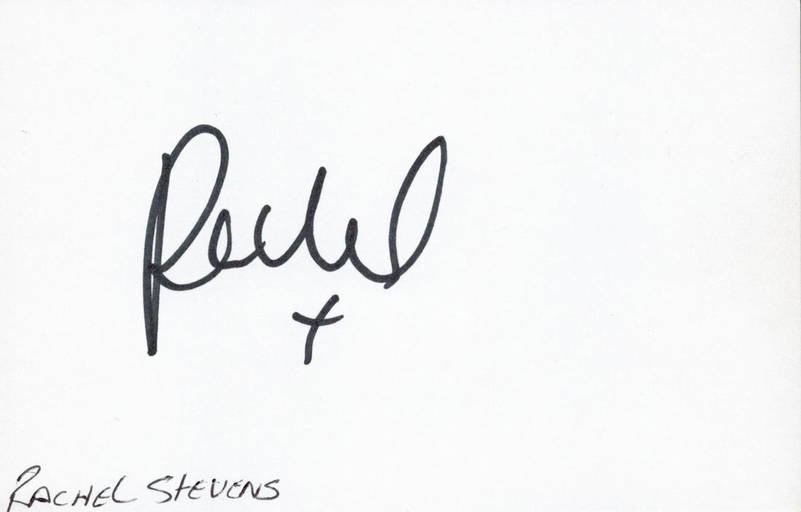 Music Rachel Stevens (S Club 7) signed signature card. Signed in black ...