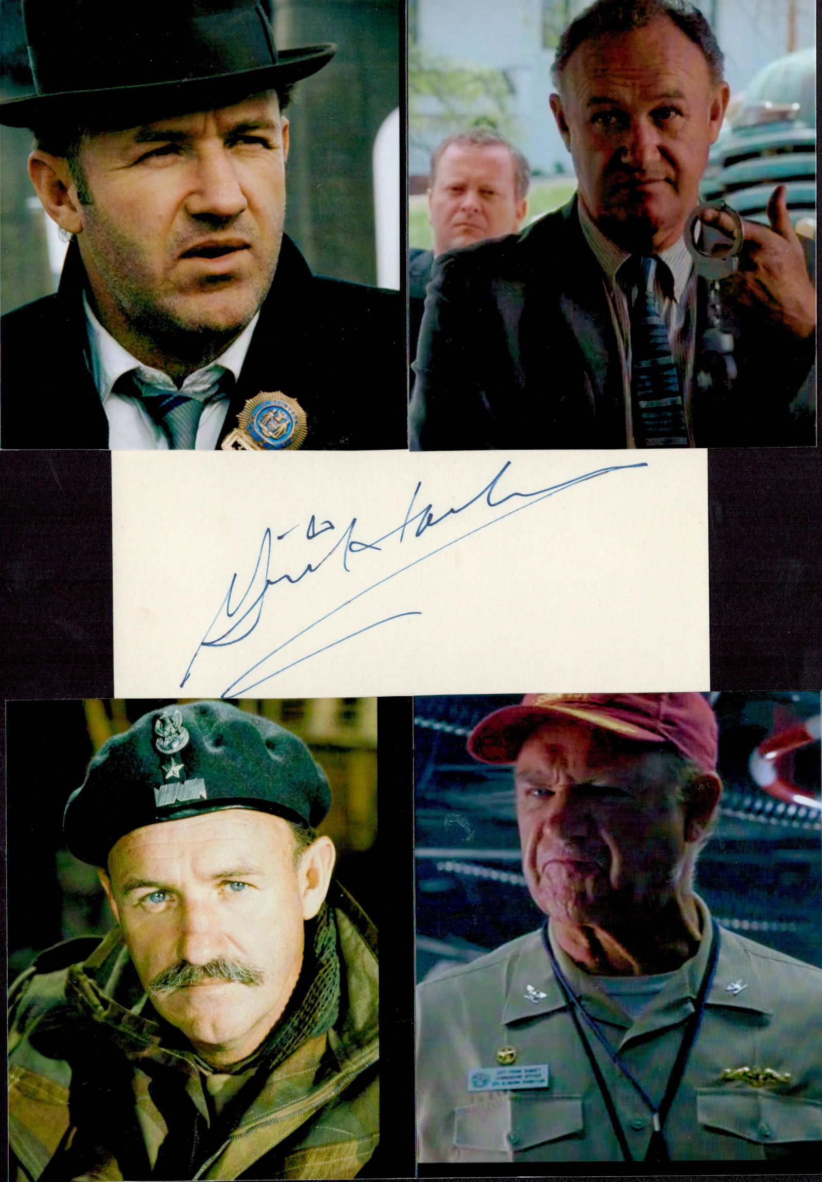 Gene Hackman 12x8 Mounted Signature Piece Includes Signed White Card ...