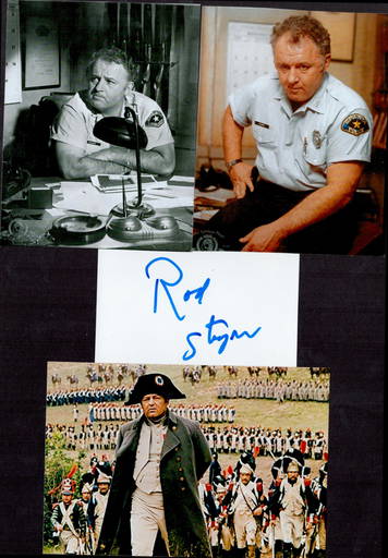 Rod Steiger 12x10 Signature Piece Includes Signed Album Page And Three ...