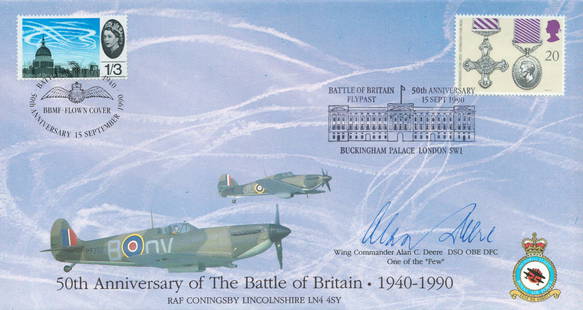 Ww2 Raf Wg Cdr John Freeborn Signed Battle Of Britain 60th Anniversary ...