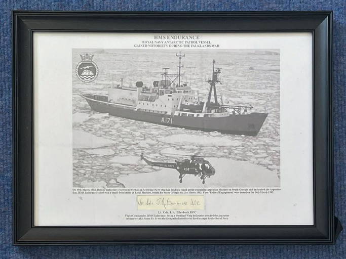 On The 40th Anniversary Of The Falklands War Is Offered An A4 Framed ...