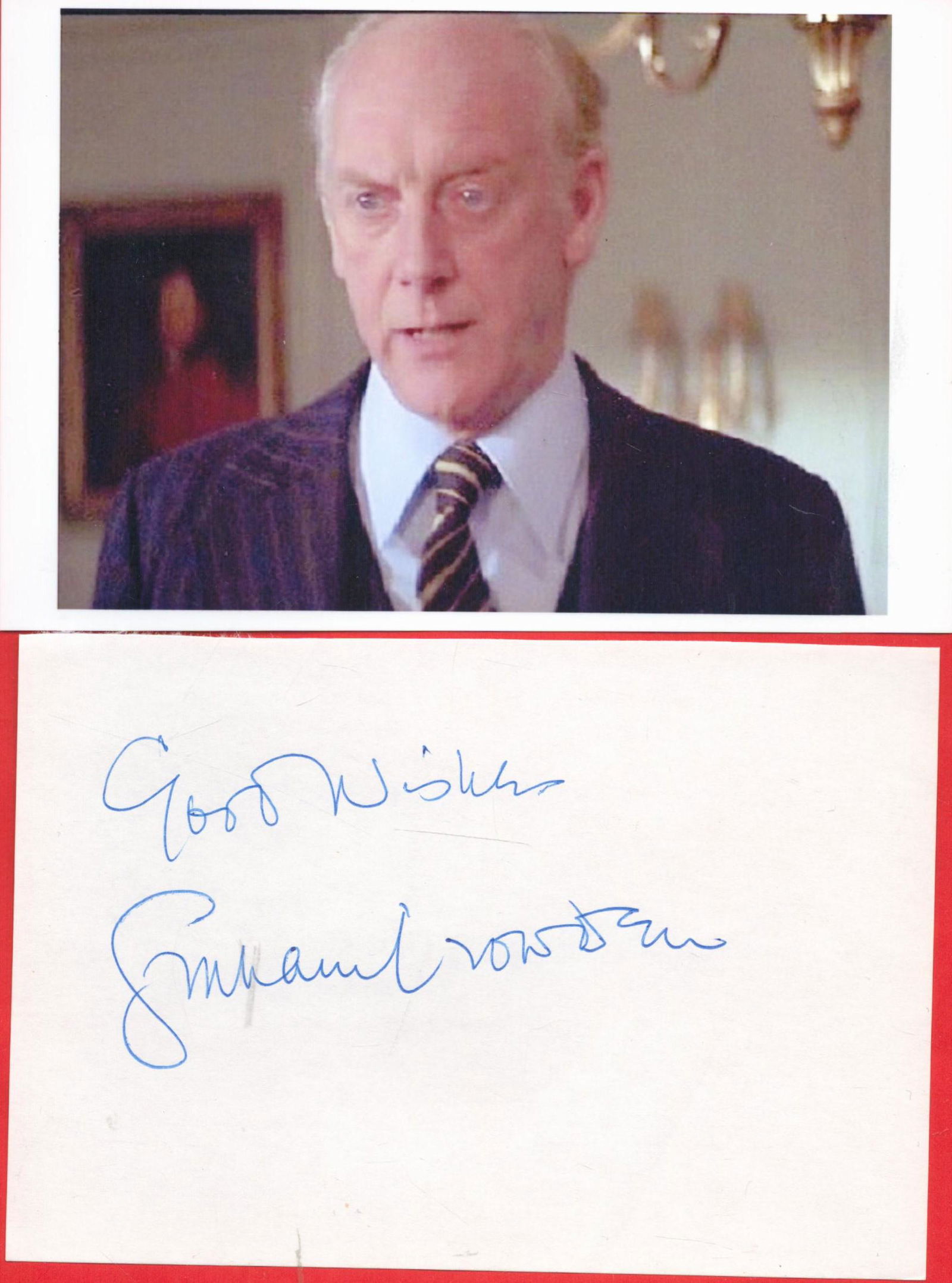Actor, Graham Crowden signature piece featuring a signed white card and ...