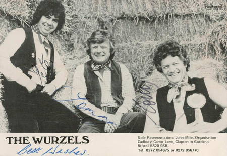 The Wurzels Multi Signed 6x4 Black And White Photo. The Wurzels Are An ...
