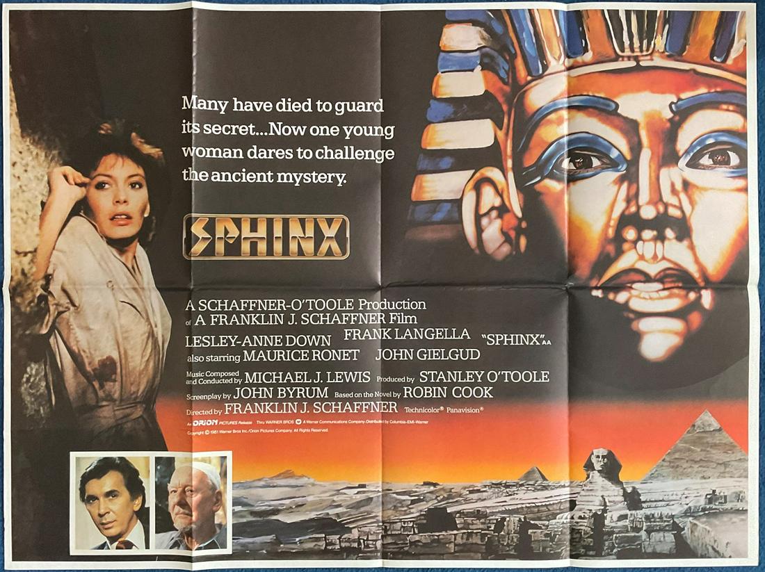 Sphinx, Original Cinema Movie Poster starring Lesley Anne Down, Frank ...
