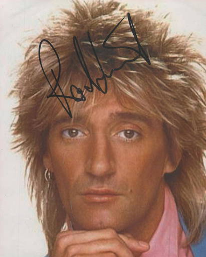 Rod Stewart signed 10x8 colour photo. Sir Roderick David Stewart CBE ...