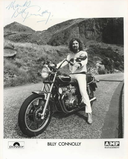 Billy Connolly Signed 10x8 Black And White Vintage Promo Photo. Sir ...