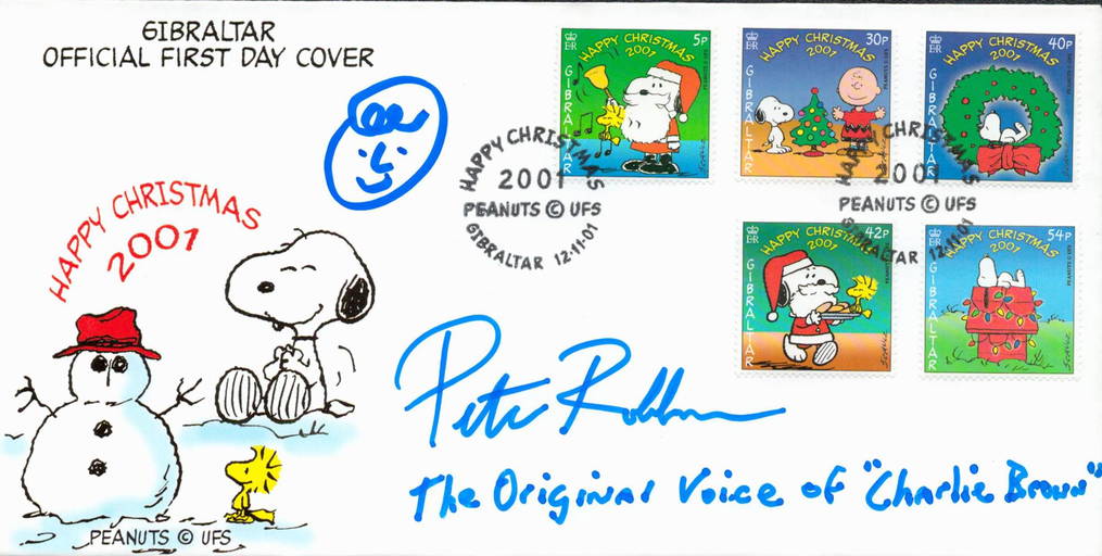 Peter Robbins, actor, a signed Gibraltar 2001 FDC. He was the first ...