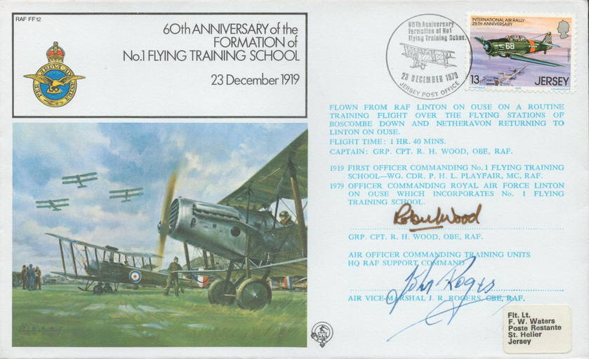 Raf Grp Cpt Robin Wood Obe And Avm John Rogers Signed 60th Anniv Of The ...