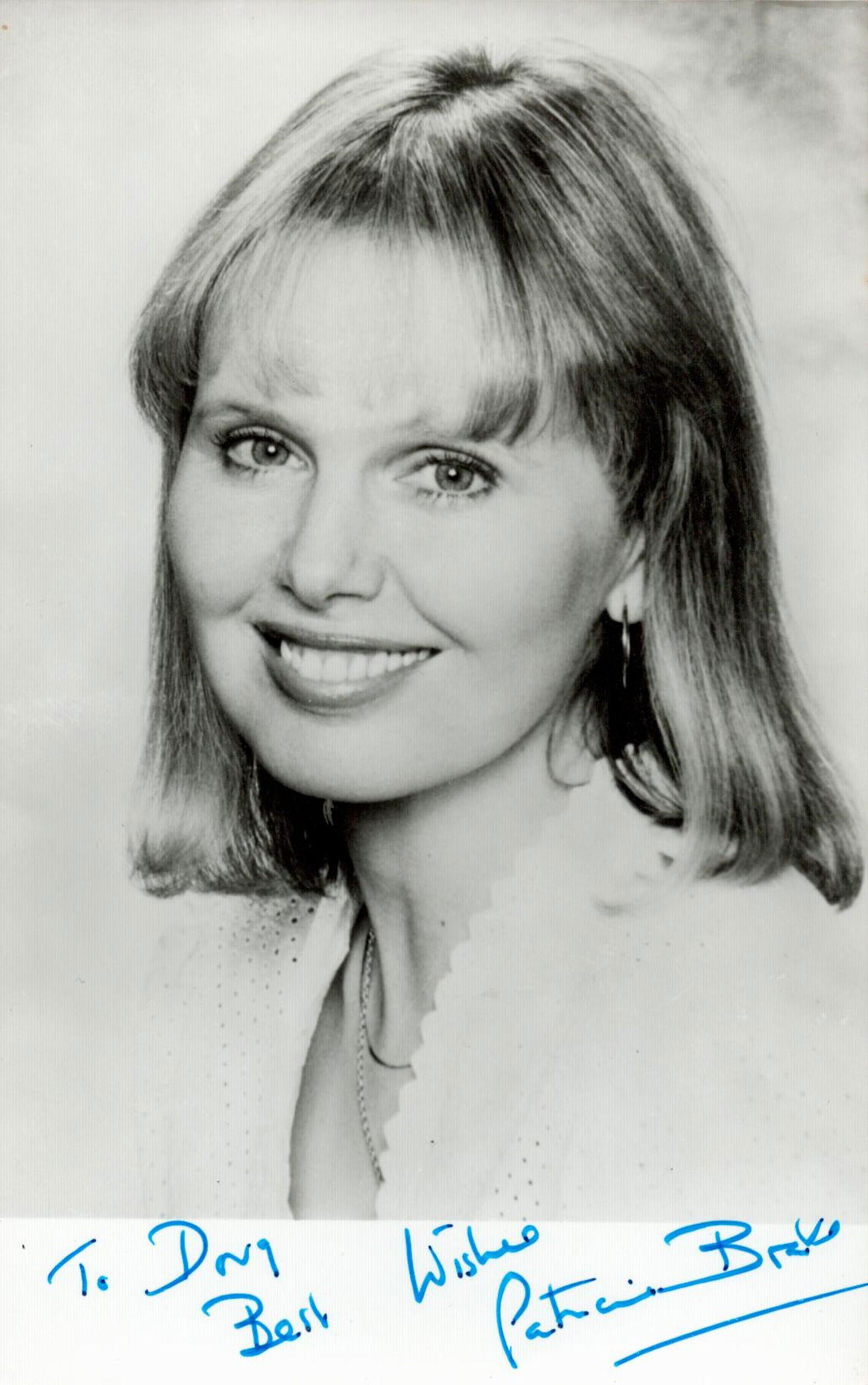 English Actress Patricia Brake Signed 5. 5 X 3. 5 Inch Black And White ...