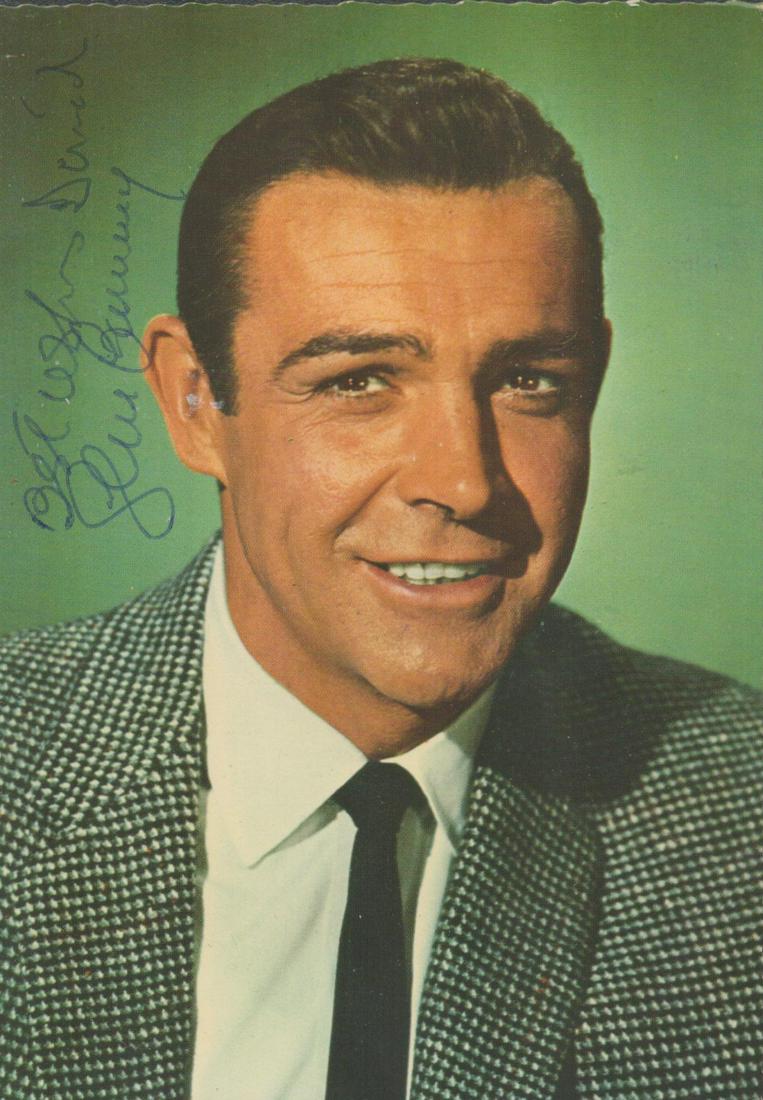 Sean Connery signed 6x4 colour postcard photo. Sir Sean Connery (born ...