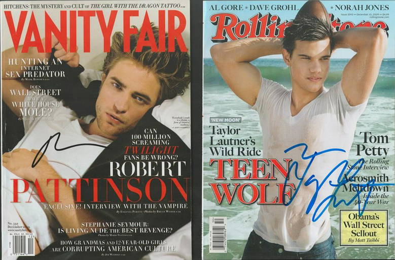 Twilight Actors Signed Magazine Cover Collection Includes Signatures ...