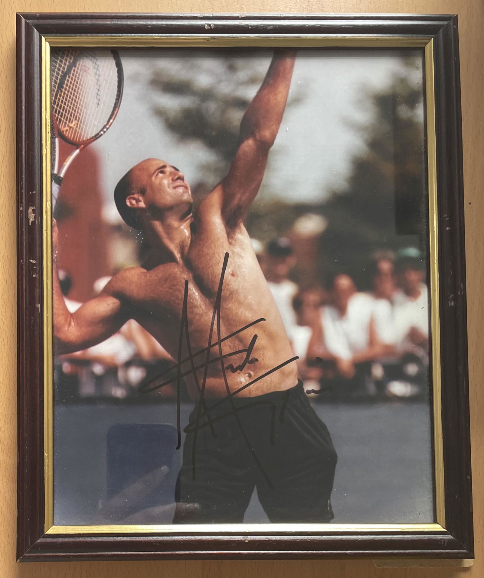 Andre Agassi 9x11 Signed Mounted And Framed Photo. Agassi Is An ...