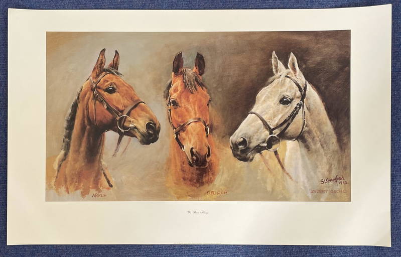 Great Horse Racing Print Titled We Three Kings By Susan Crawford ...